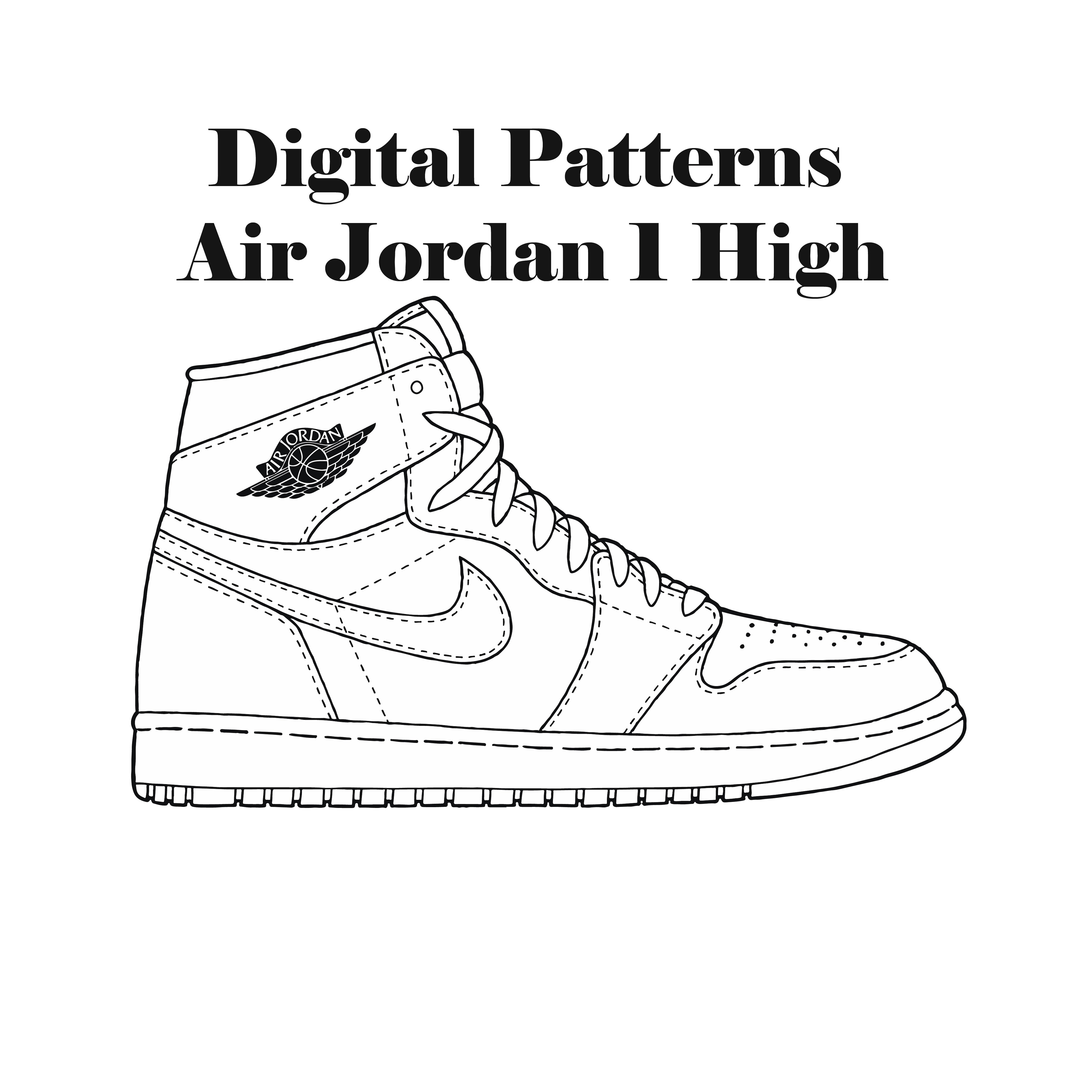 Air Jordan 1 High Digital Patterns – BespokePatternsCie